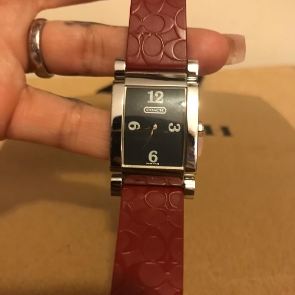 Coach | Accessories | Authentic Coach Red Watch Womans | Poshmark